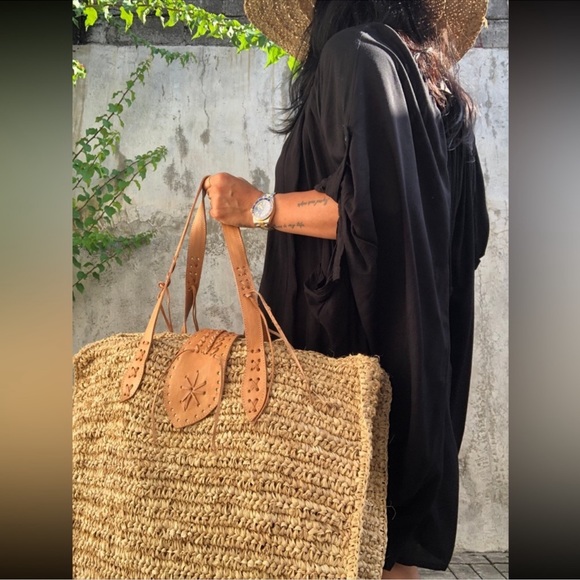 Bags | The Madagascar Oversized Raffia Straw Beach Tote Bag | Poshmark